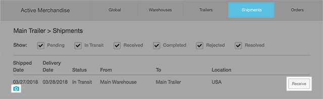 How do I receive a Shipment? (Advanced Inventory) – atVenu Help Center